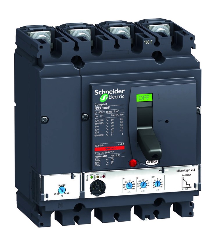 INTERR.AUTOM. CAJA MOLDEADA NSX100F 100A 4P/4R 2.2